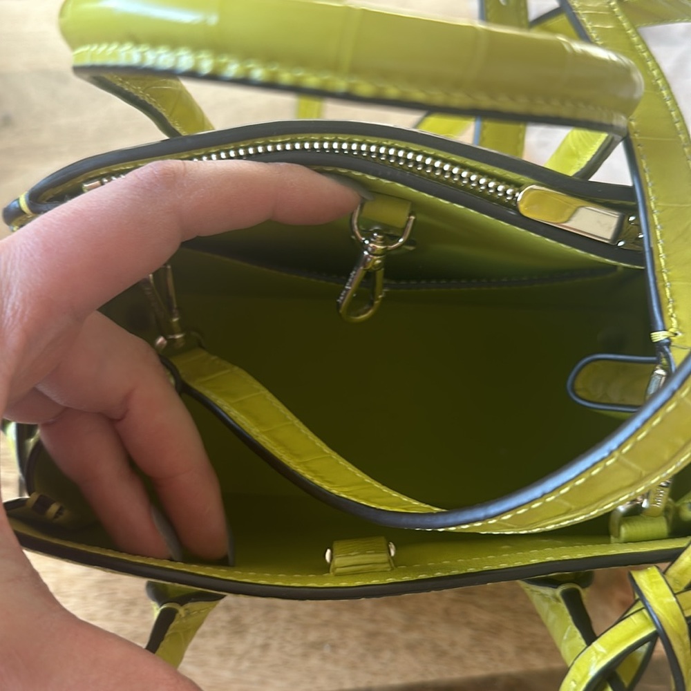 Kate Spade Croc Crossbody In Chartreuse - Gem